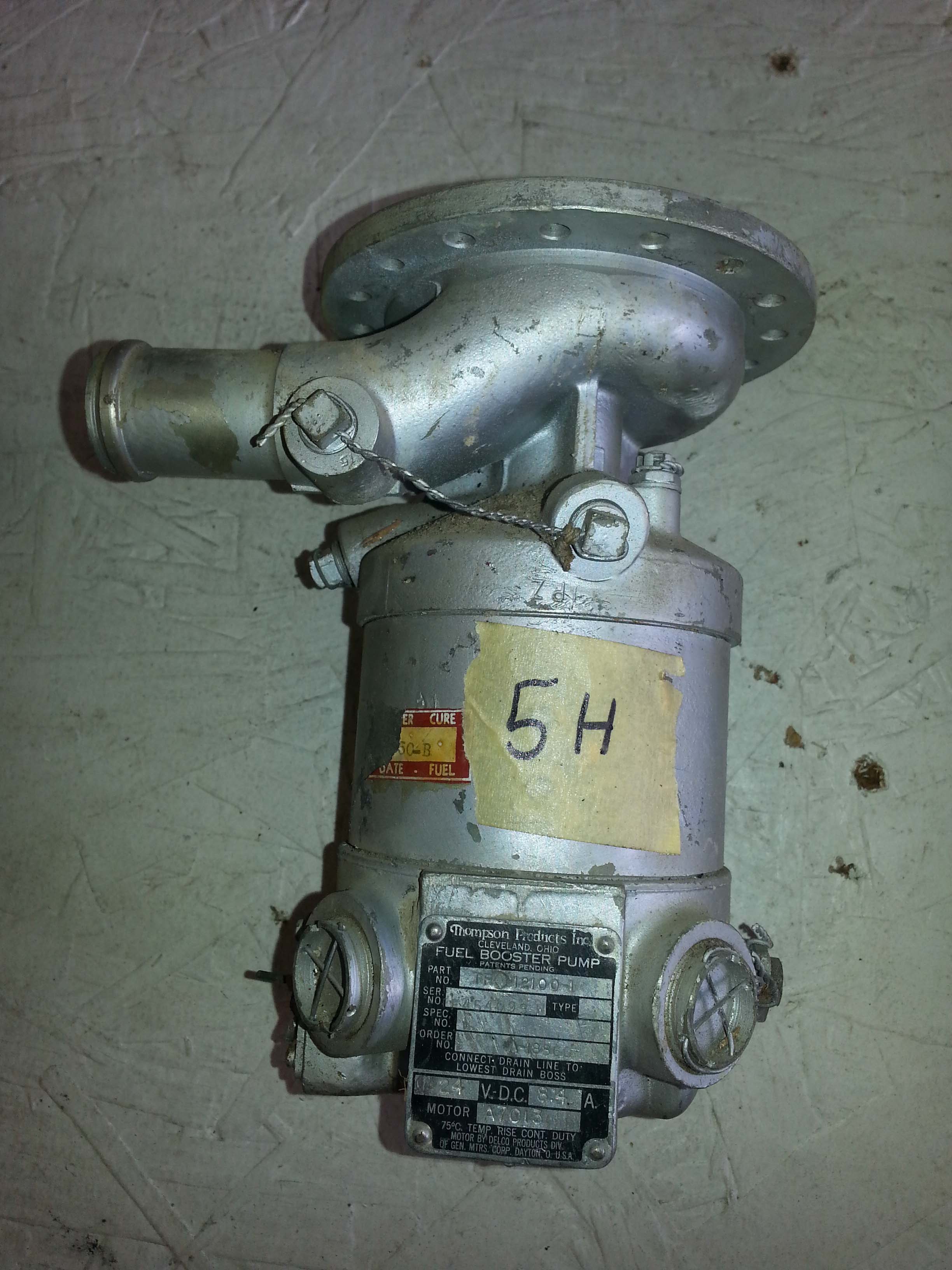 5H -Thompson Products Inc. – 24 V-DC, 8.4 amps, motor A7013 – The ...